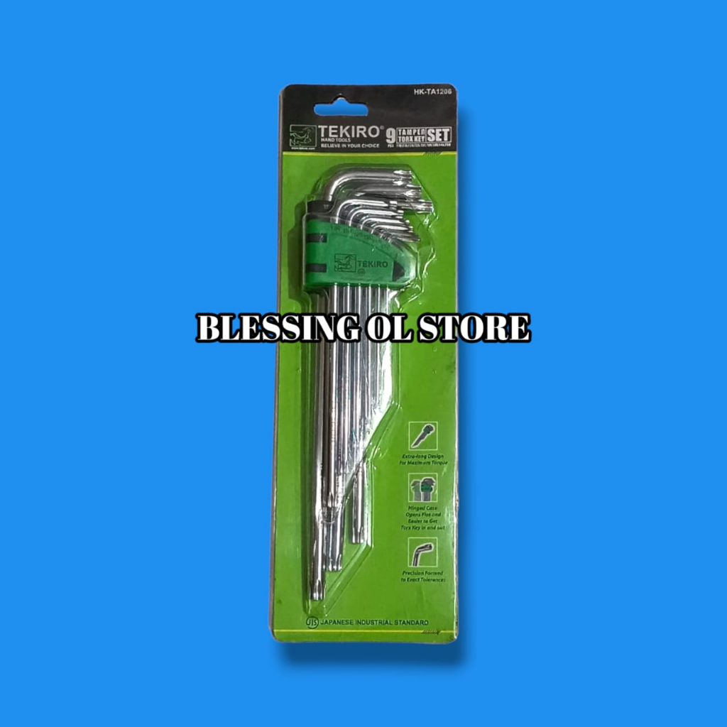 Jual KUNCI L BINTANG TEKIRO dgn Lubang / TORX KEY LONG TEKIRO SET HK-TA1206 | Shopee Indonesia
