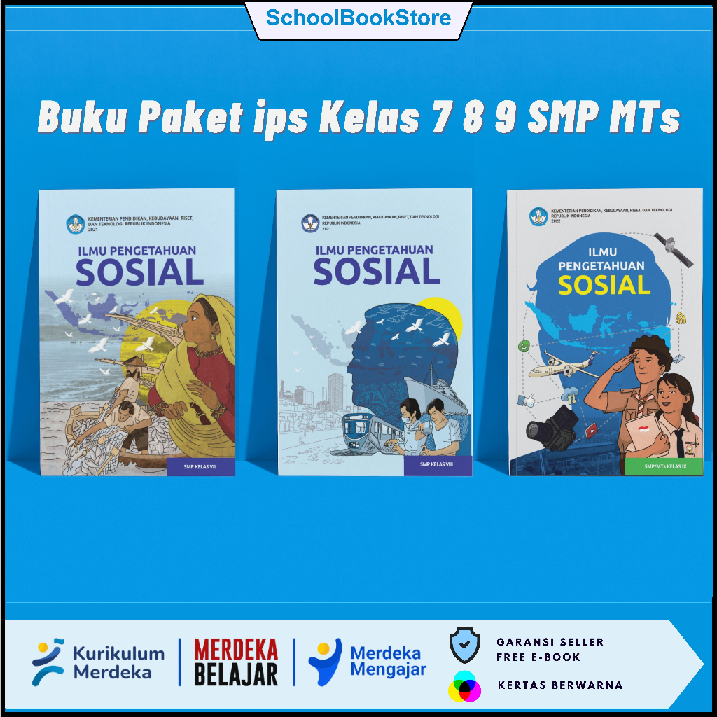 Jual Buku Paket IPS Kelas 7,8,9 SMP MTs Kurikulum Merdeka Belajar Mengajar Kurmer KUMER Mata ...