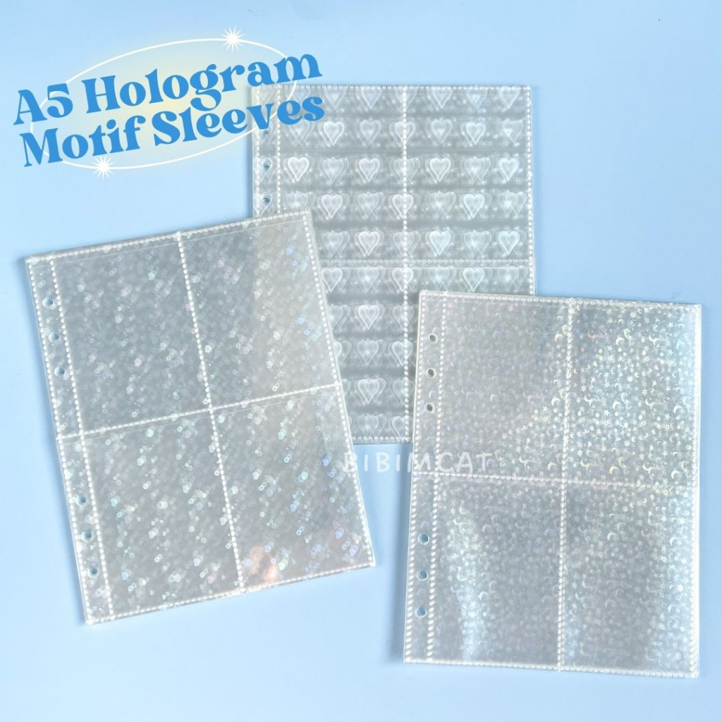Jual (A5 Size) Sleeve Binder Hologram Motif A5 6 Ring (1 SET 10 lembar ...