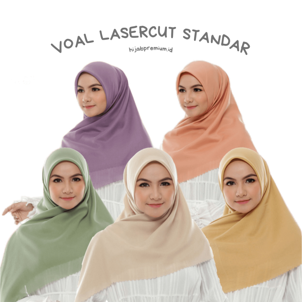 Jual JILBAB HIJAB KERUDUNG SEGI EMPAT POLOS VOAL LASERCUT FH SCARF BIRU ...