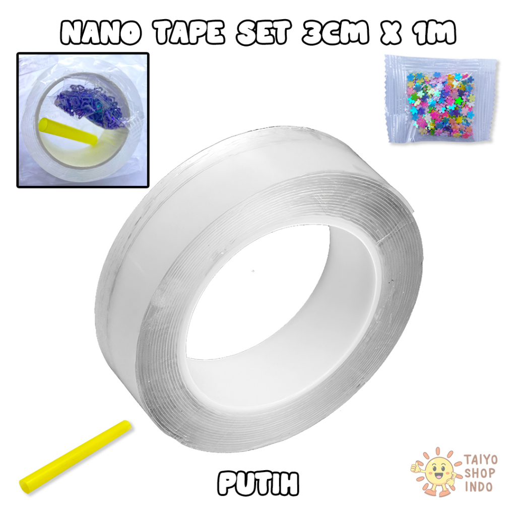 Jual TAIYO Mainan Anak Nano Tape Set 1 Meter Manik DIY Tiup Balon ...