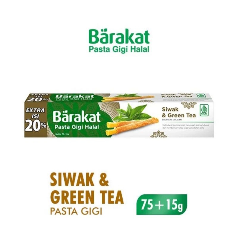 Jual Barakat pasta gigi halal 75gr+15gr | Shopee Indonesia