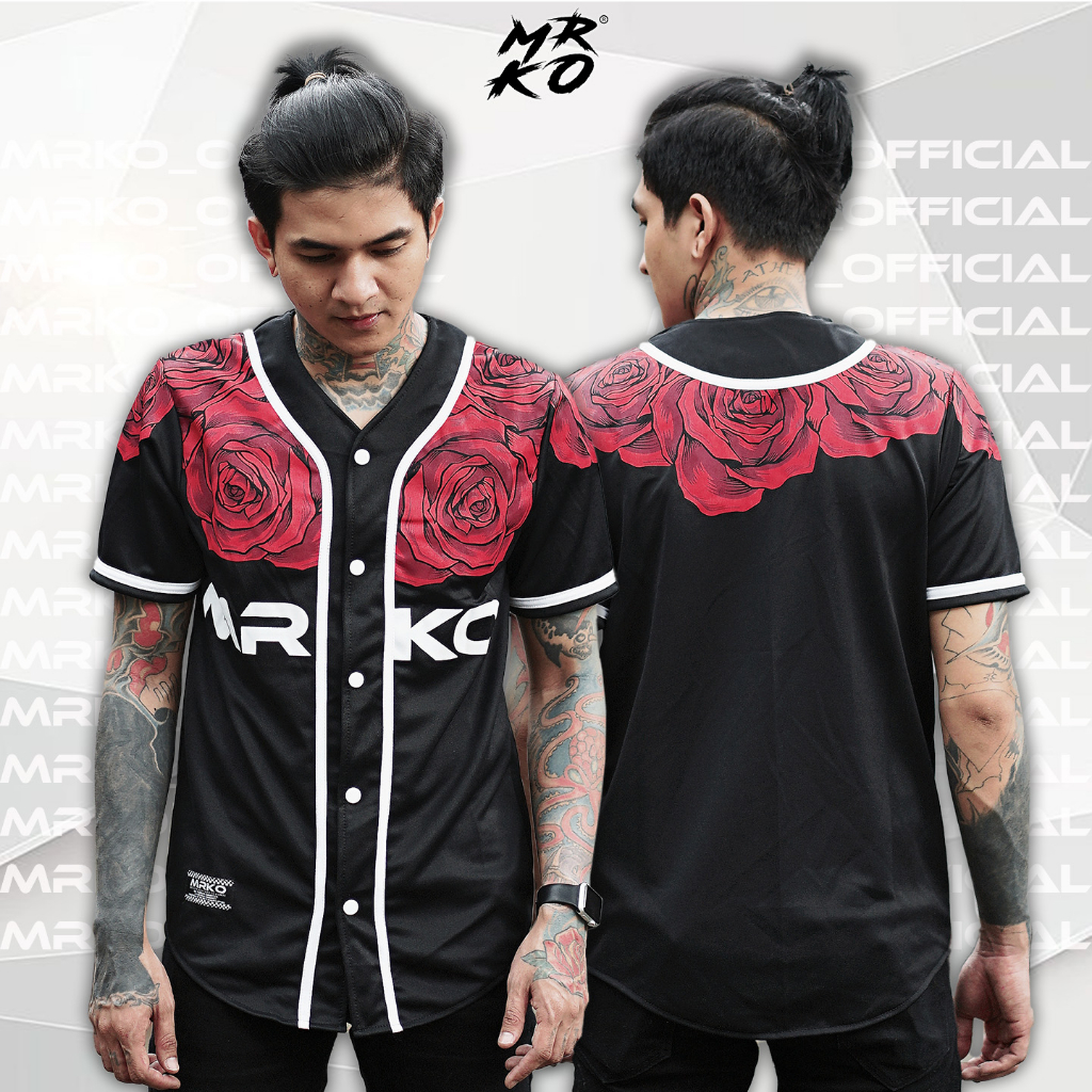 Jual Kaos Jersey Baseball Pria Wanita Dewasa Series Mawar Bahan Nyaman ...