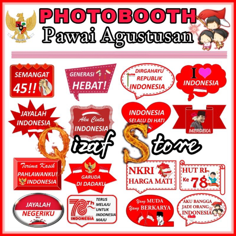 Jual PHOTOBOOTH AGUSTUSAN | HUT RI | DIRGAHAYU INDONESIA | Shopee Indonesia