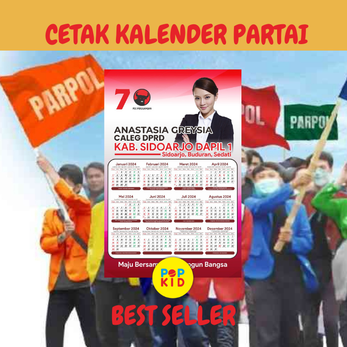 Jual CETAK KALENDER CALEG / PEMILU / PARTAI GRATIS DESIGN | Shopee ...