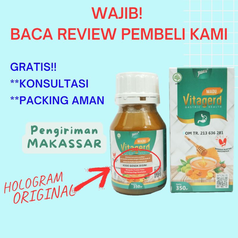 Jual VITAGERD Madu Herbal Obat GERD dan Asam Lambung Original Asli Ori ...