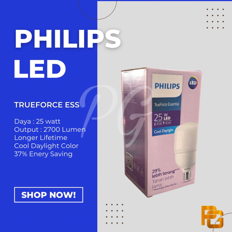 Jual Lampu Philips LED TrueForce Essensial 25 watt Tforce 25W | Shopee Indonesia