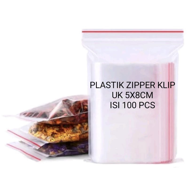 Jual PLASTIK ZIP LOCK 5X8 - PLASTIK ZIP LOCK CLIP 5 X 8 100 PCS ...
