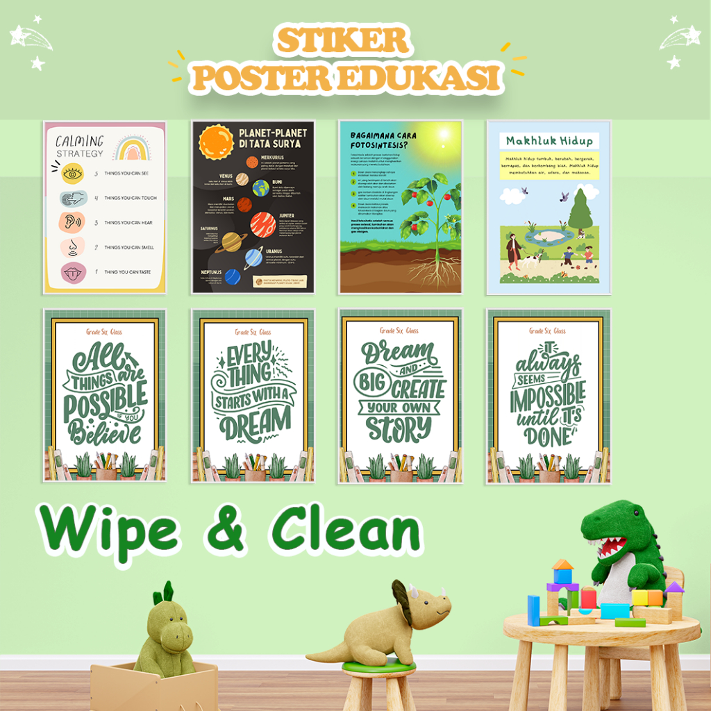 Jual Sticker POSTER Stiker Dinding Edukasi Anak Paud Tk SD | Shopee ...