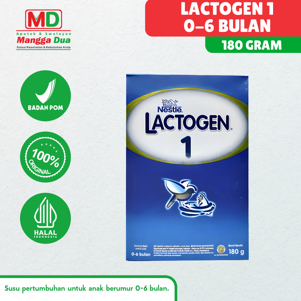 Jual Nestle Lactogen 1 Susu Formula 0-6 Bulan 180gr | Shopee Indonesia