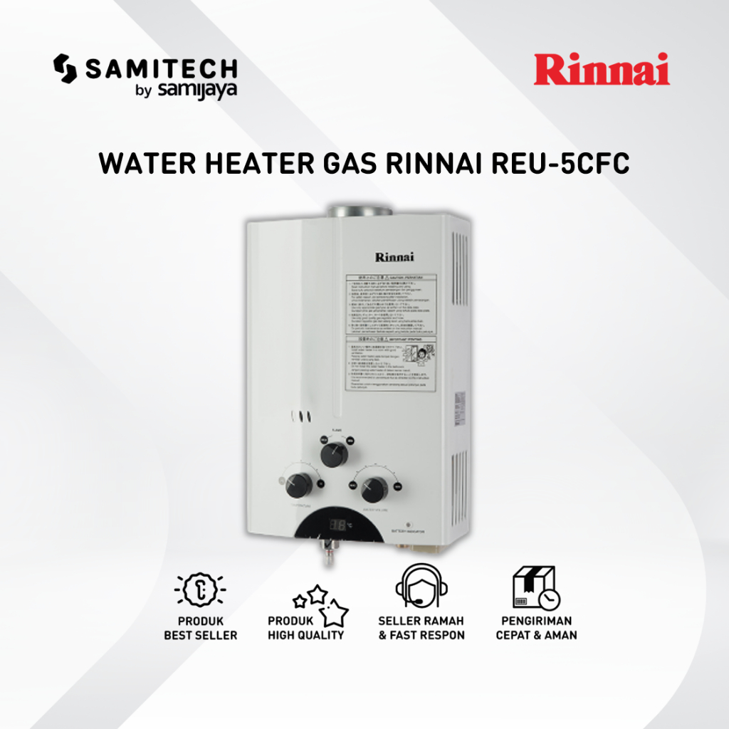 Jual WATER HEATER - PEMANAS AIR GAS LPG RINNAI REU-5CFC / REU 5CFC 5 LITER BERGARANSI | Shopee ...