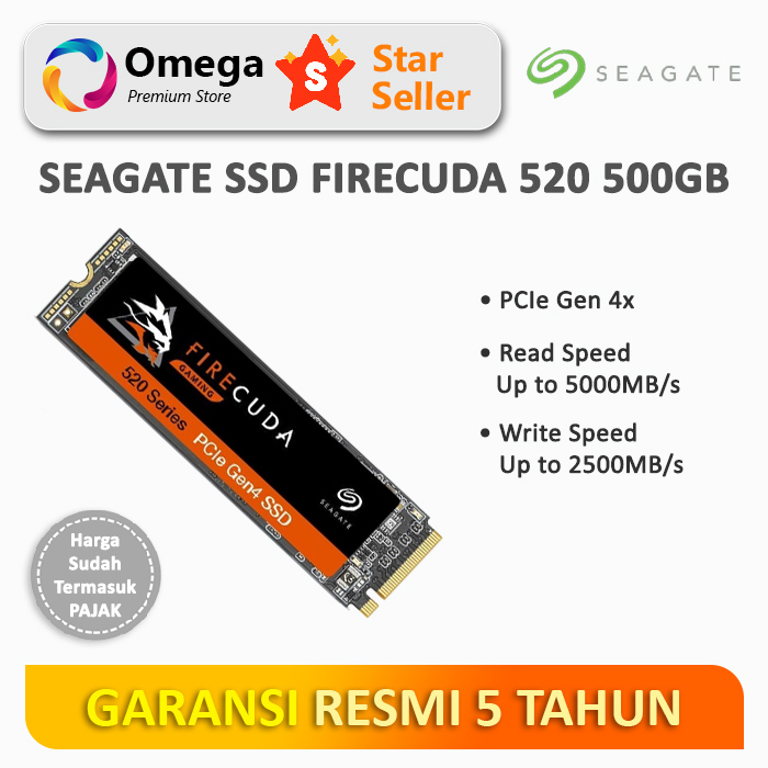 Jual Seagate FireCuda 520 SSD 500GB M.2 2280 NVMe | Shopee Indonesia