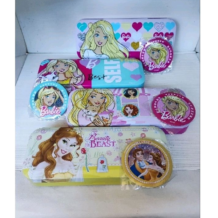 Jual tempat/kotak/tepak pensil kaleng/seng barbie & princess disney ...