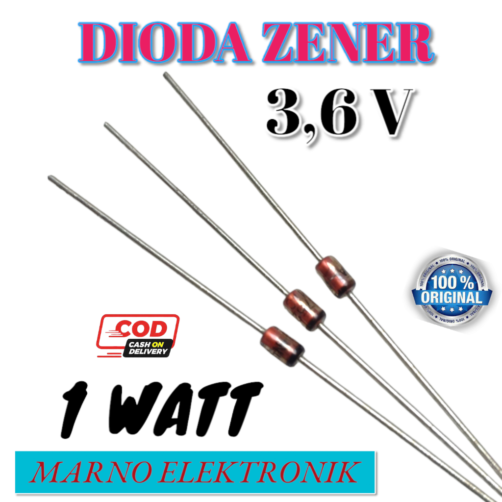 Jual DIODA ZENER 1WATT 1 WATT 10x 3,6V 3,9V 4,7V 5,1V 5,6V 6,2V 6,8V 7,5V | Shopee Indonesia