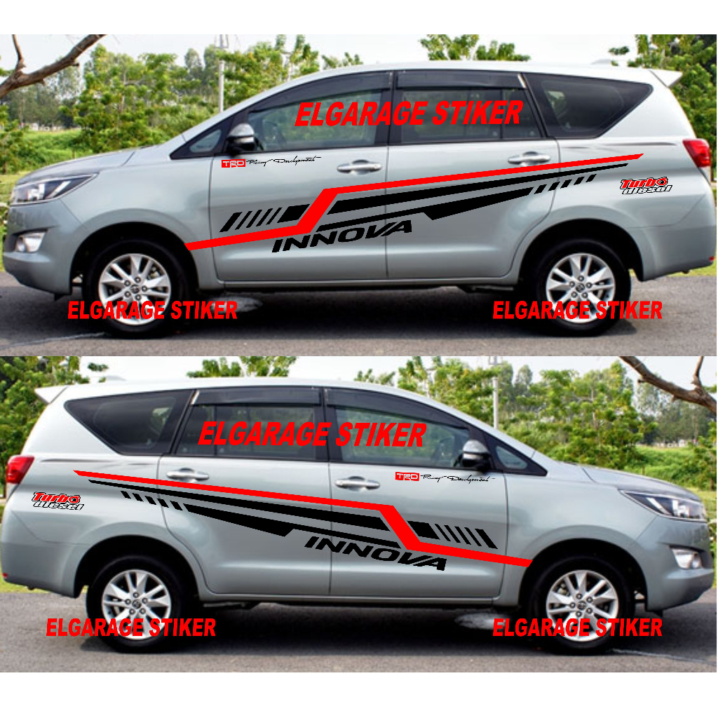 Jual Promo stiker mobiltoyota innova stiker body samping mobil innova ...