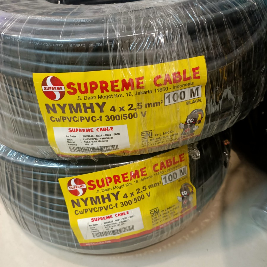 Jual KABEL SERABUT NYMHY/NYYHY 4x 2,5mm Supreme @ 100mtr | Shopee Indonesia