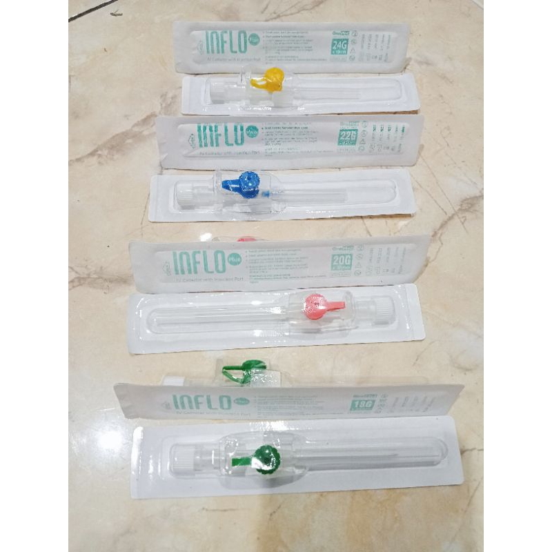 Jual INFLO PLUS IV CATHETER PEN ABOCATH 18g,20g,22g,24g,26g HARGA ...