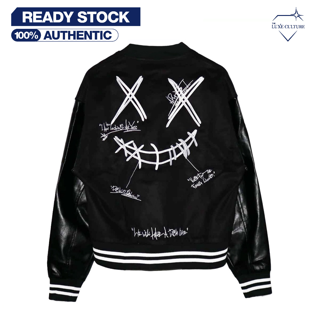 Jual Ricky is Clown Stencil Varsity Jacket Black / Jaket Varsity ...