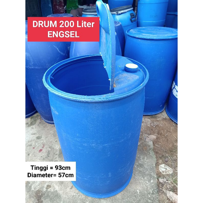 Jual DRUM PLASTIK BEKAS 200 LITER / PENAMPUNG AIR ( CARGO ) | Shopee ...