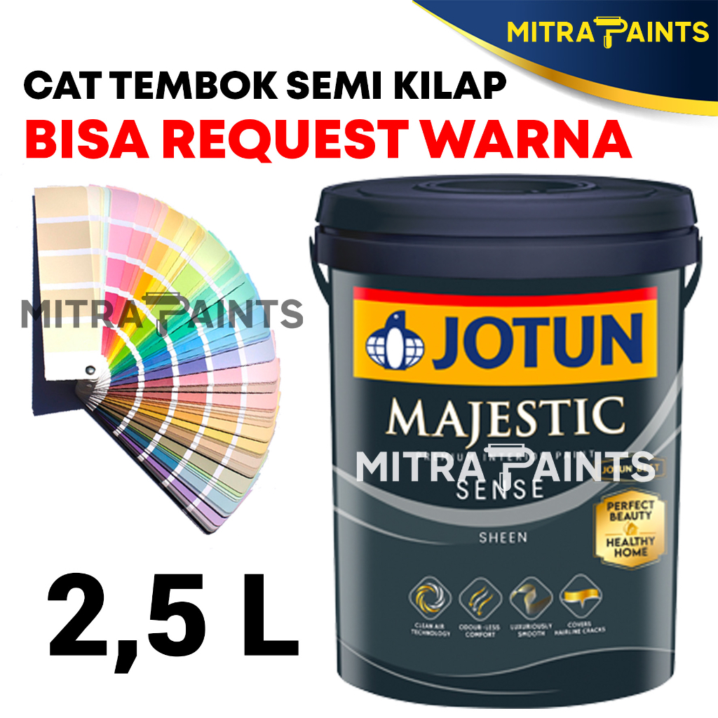 Jual CAT TEMBOK INTERIOR JOTUN MAJESTIC SENSE 2,5 LITER / PERFECT BEAUTY CARE / BISA CUSTOM ...