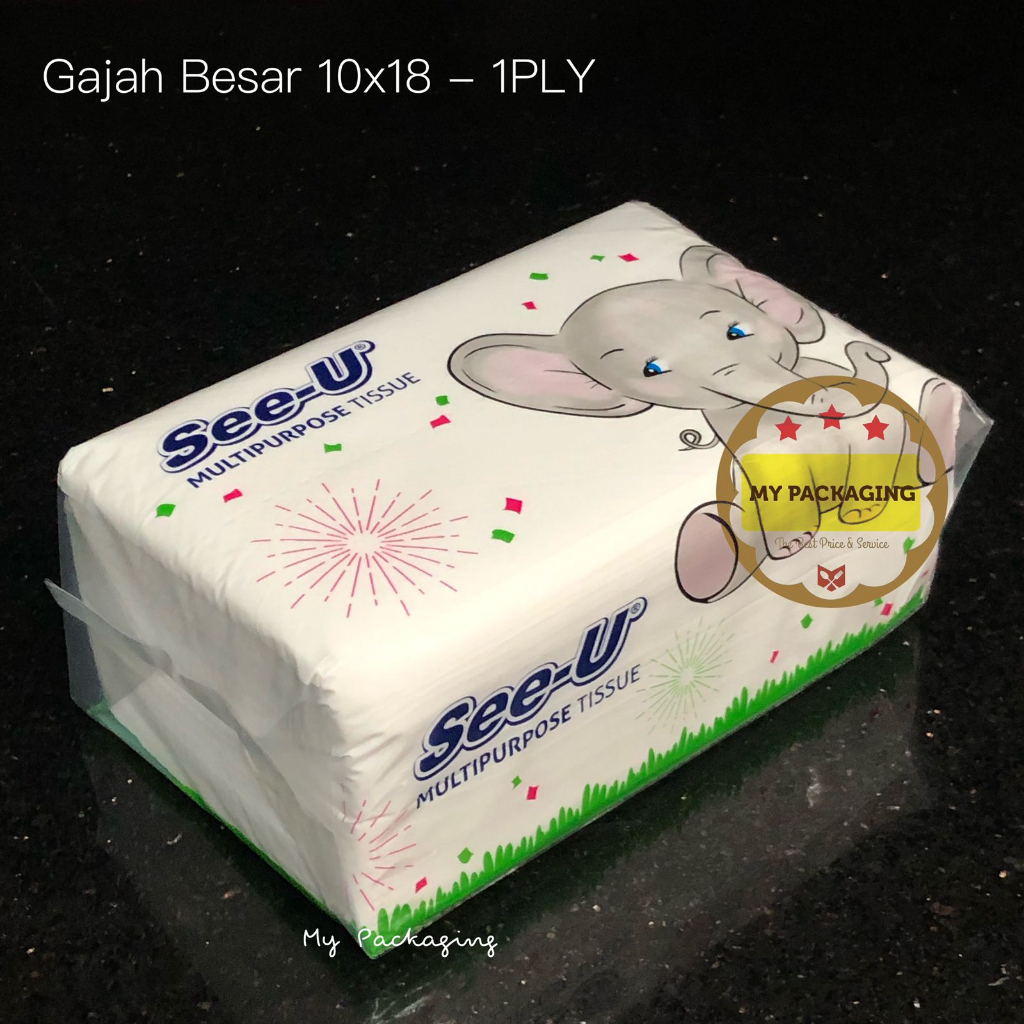 Jual 1 DUS - Tissue Multipurpose Pop-Up SEE-U 1ply SGP GAJAH Tisu Tissu ...