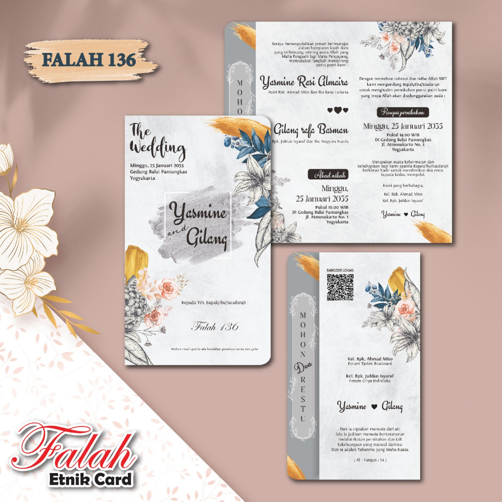 Jual Cetak Undangan Falah 136 | Cetak Undangan Blangko Murah | Cetak ...