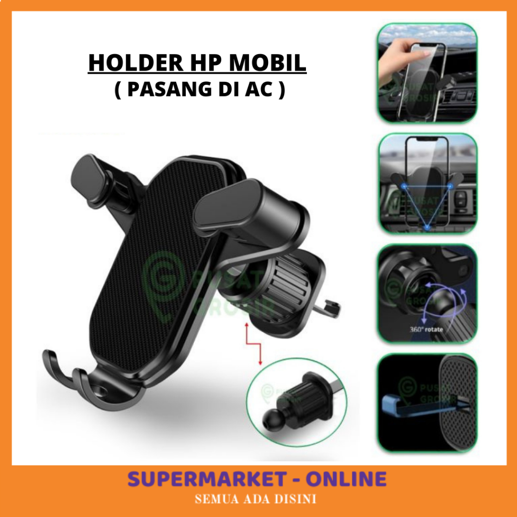Jual TERBARU!! CAR PHONE HOLDER STAND HP HANDPHONE BUAT MOBIL PASANG DI ...