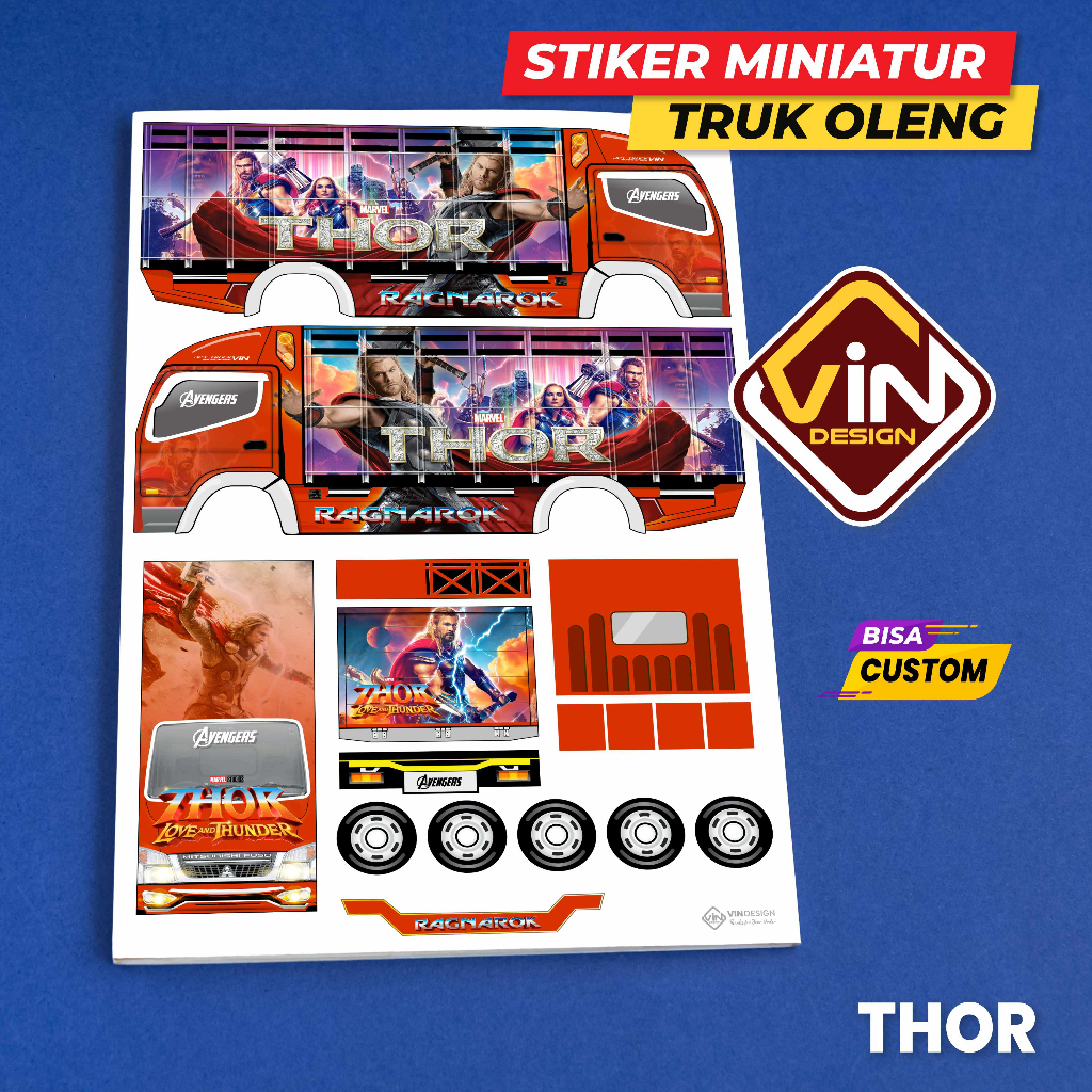 Jual STIKER MINIATUR TRUK / THOR / POLA STICKER MINIATUR TRUCK OLENG ...