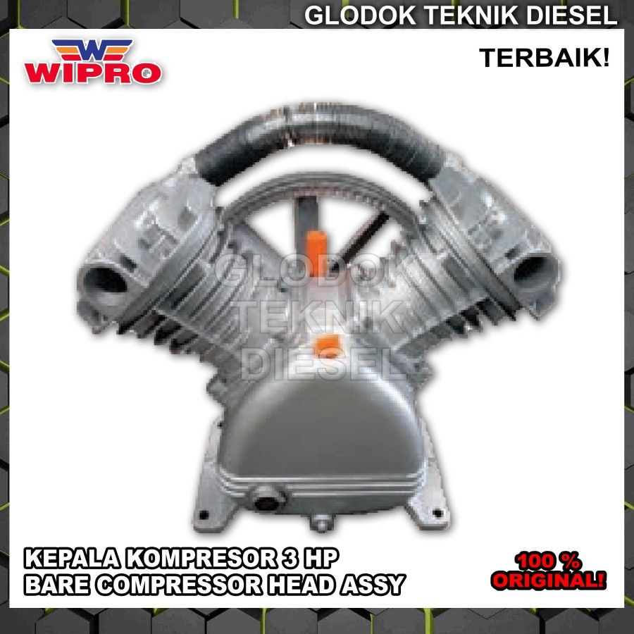 Jual Wipro Bare Compressor 3 HP Head Assy Kepala Kompresor Angin CBD ...