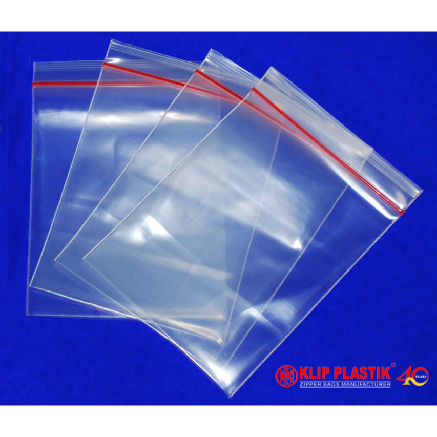 Jual Plastik Klip / Zipper bag / Plastik bening Ukuran 25 x 34 cm ...