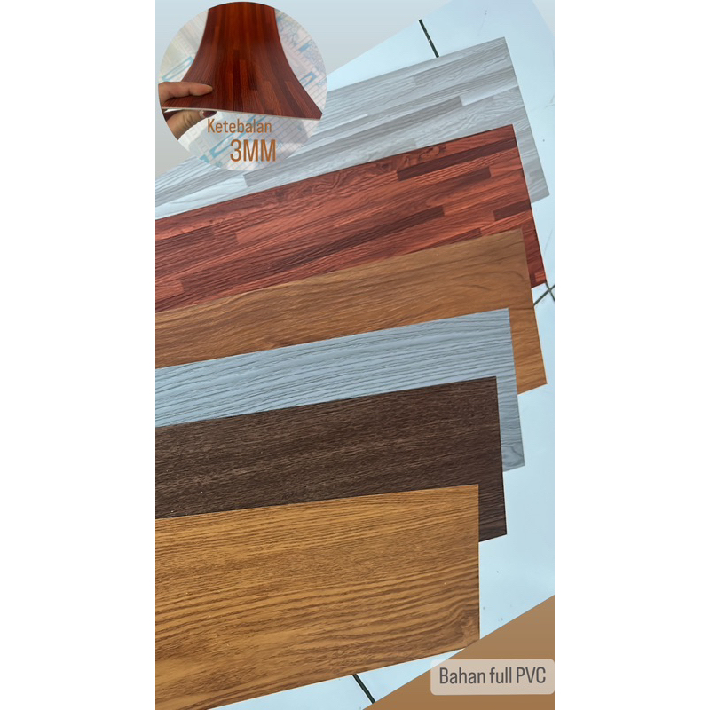 Jual VYNIL LANTAI KETEBALAN 3MM BAHAN FULL PVC UK 45x15cm | Shopee ...