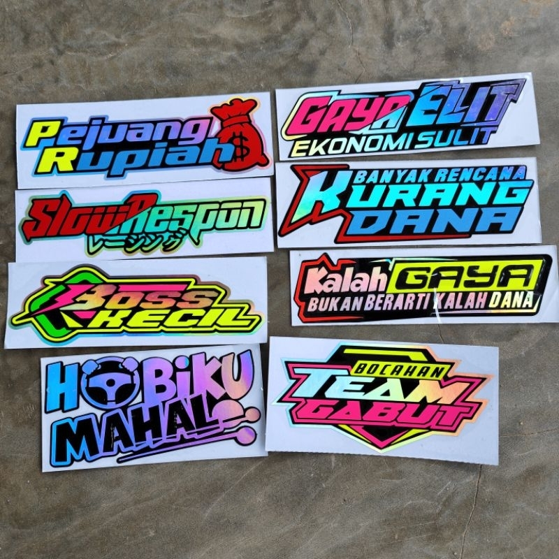 Jual Stiker Pejuang Rupiah Kurang Dana Team Gabut Gak Bahaya Ta Dll ...