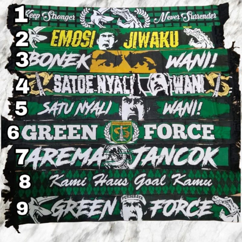 Jual Syal rajut scarf persebaya bonek murah premium panjang | Shopee ...