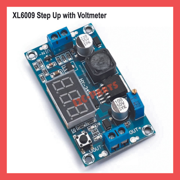 Jual XL6009 with Voltmeter Adjustable DC-DC Step Up Boost Converter 4A | Shopee Indonesia