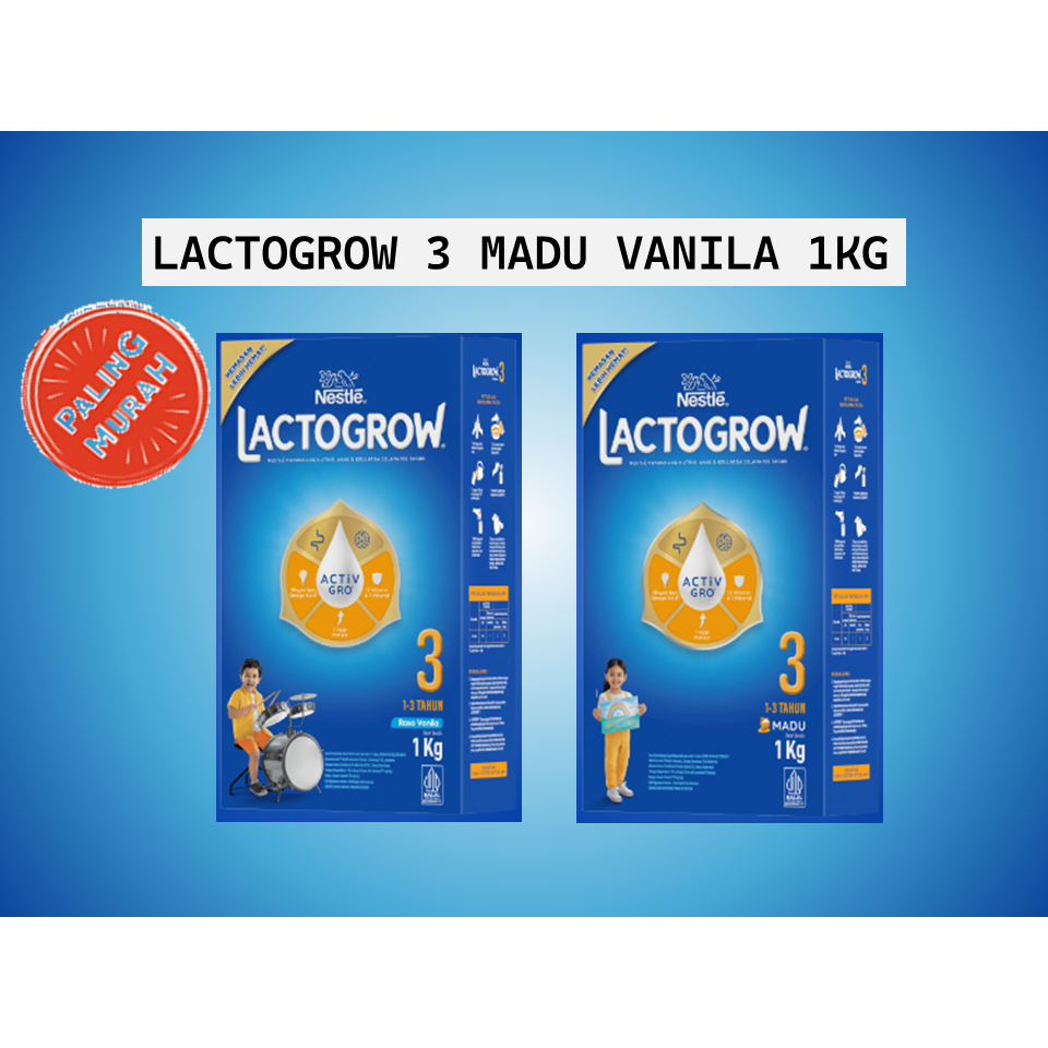 Jual Lactogrow 3 Madu Vanila 1kg | Shopee Indonesia