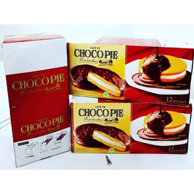 Jual Lotte Choco Pie coklat (12 x 26gram) | Shopee Indonesia