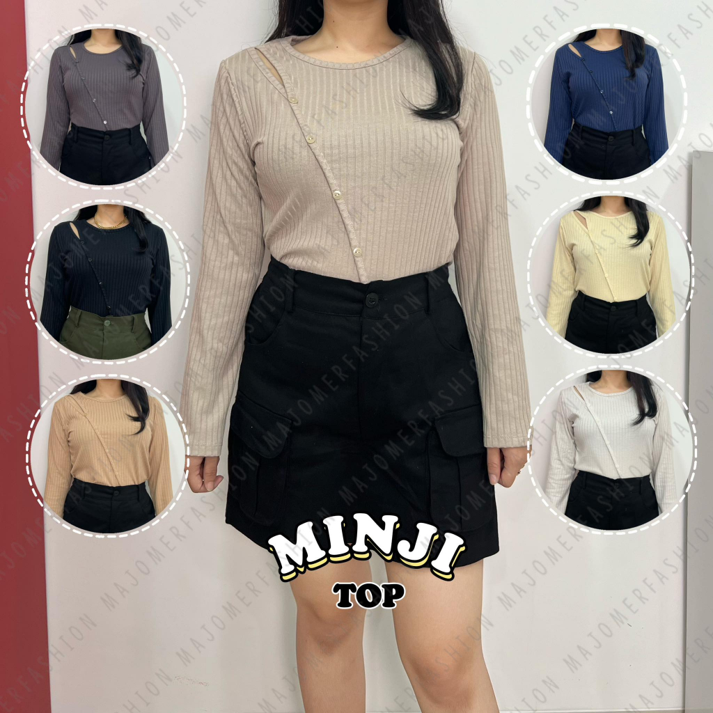 Jual Majomer | Minji Top - Atasan Wanita Lengan Panjang | Shopee Indonesia
