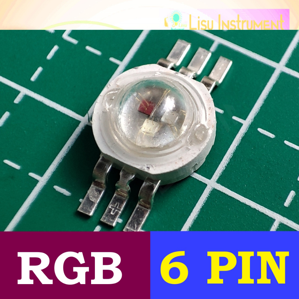 Jual High Power LED HPL lamp 3W RGB Red Green Blue 6 pin | Shopee Indonesia