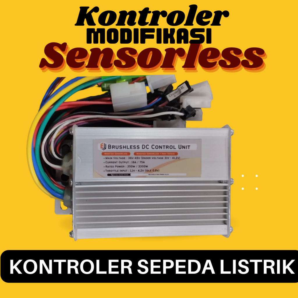 Jual Controller Kontroler Sepeda listrik Motor listrik Sensorless 36v ...