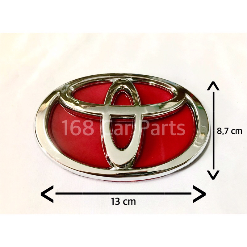 Jual Logo Emblem Mobil Toyota Merah 13 CM x 8,7 CM | Shopee Indonesia