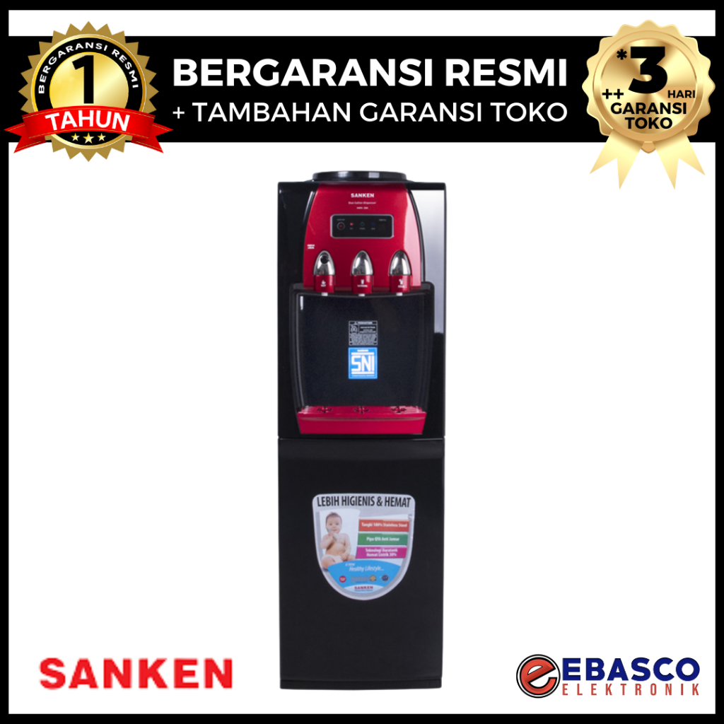 Jual SANKEN Dispenser HWD 78IC / HWD 78 IC - Galon Atas Bawah 3 Tombol ...
