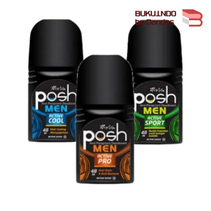 Jual Posh Men Deo Roll On Active Cool 50Ml Deodorant | Shopee Indonesia