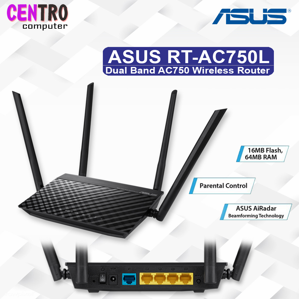 Jual ASUS RT-AC750L Dual Band AC750 Wireless Router | Shopee Indonesia