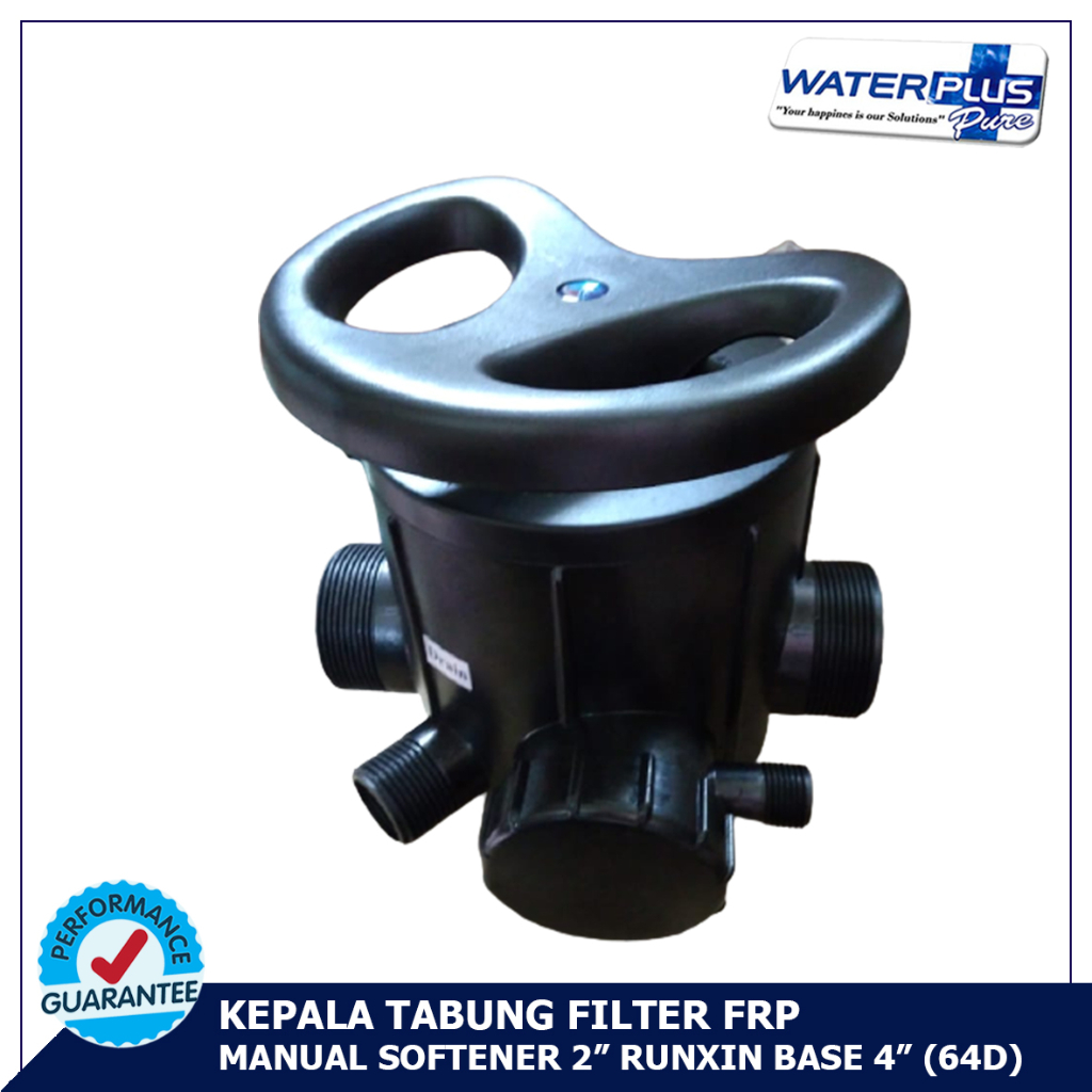 Jual Kepala Tabung Filter Air FRP Manual Softener Runxin In / Out 2 ...