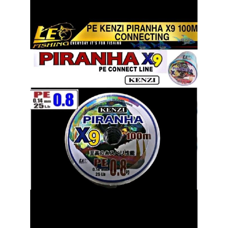 Jual PE KENZI PIRANHA X9 SENAR PE KUAT 9 LILITAN BENANG PE HALUS CASTING JAPAN QUALITY | Shopee ...