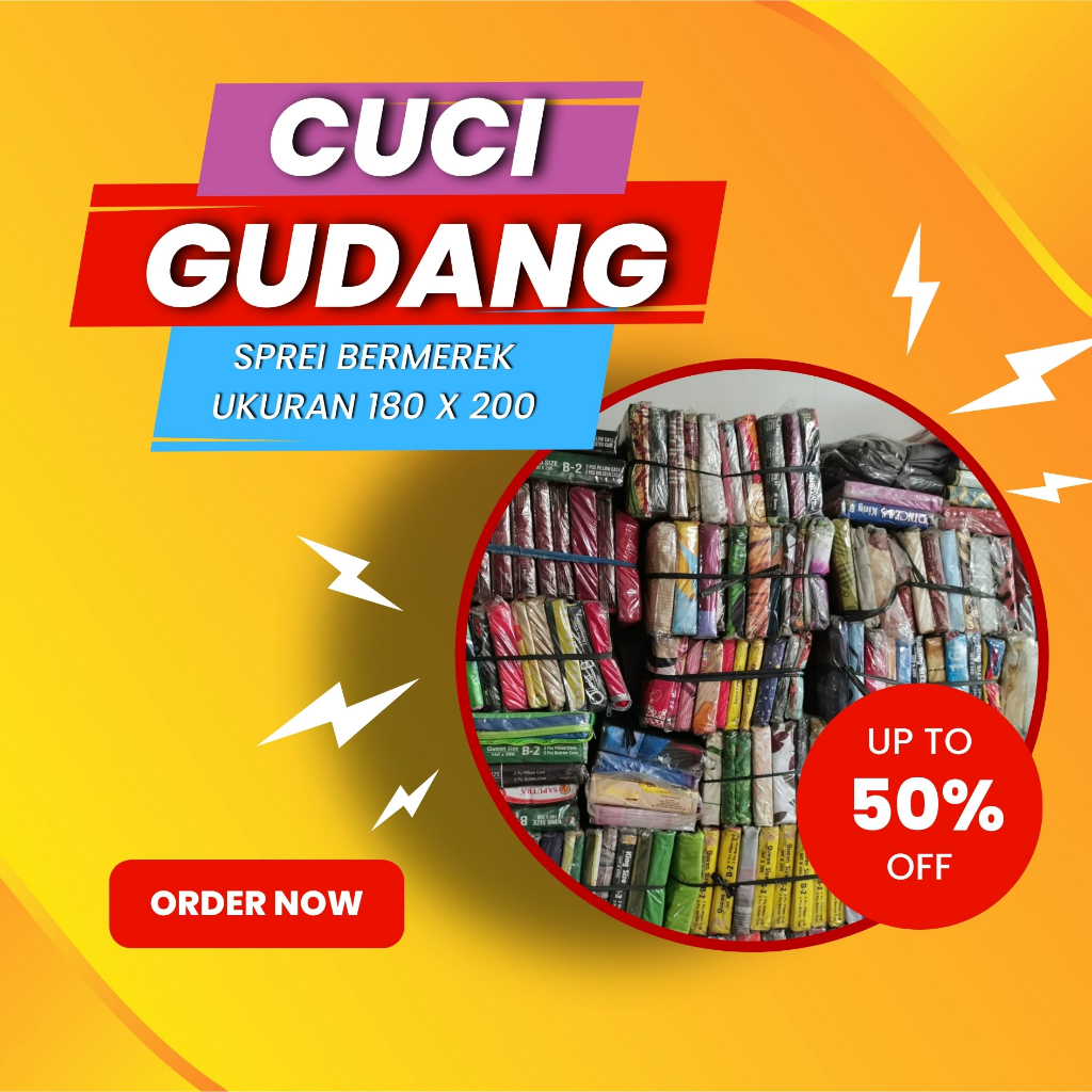 Jual CUCI GUDANG SPREI BERBAGAI MACAM MEREK UKURAN 180 x 200 KING SIZE ...