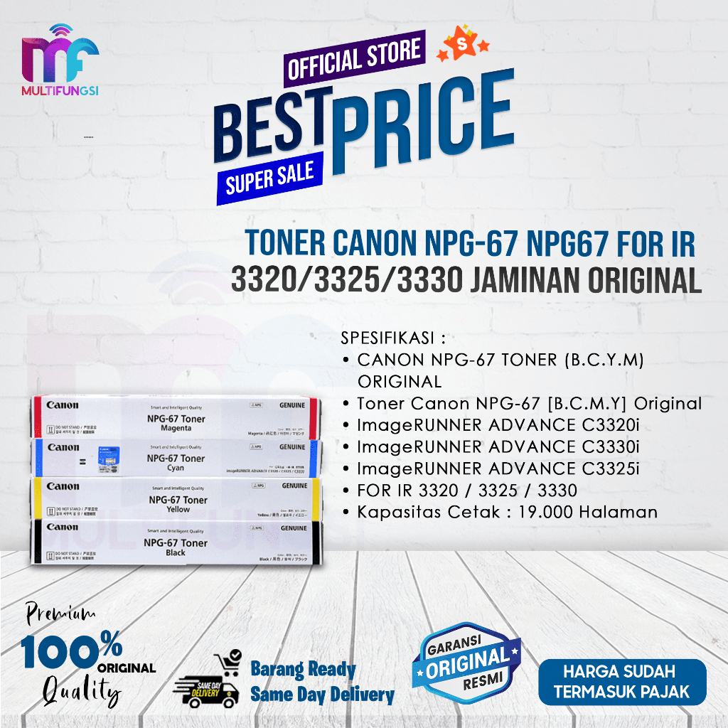 Jual TONER CANON NPG-67 NPG67 JAMINAN ORIGINAL (RESMI) | Shopee Indonesia