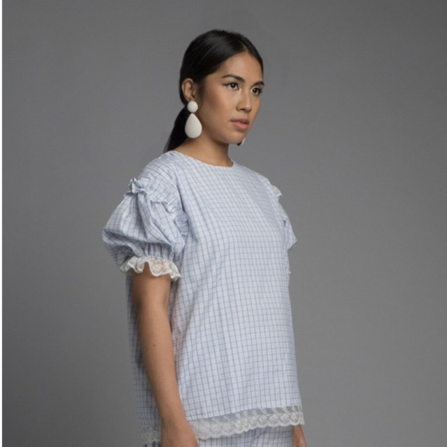 Jual Raya Shirt (Checkered Blue) | Shopee Indonesia