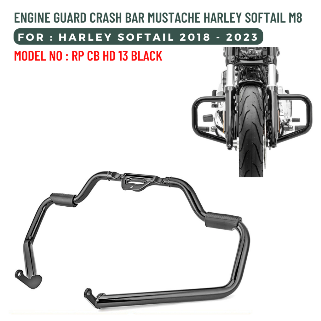 Jual ENGINE GUARD CRASH BAR MUSTACHE HARLEY SOFTAIL 2018-2023 RP CB HD ...
