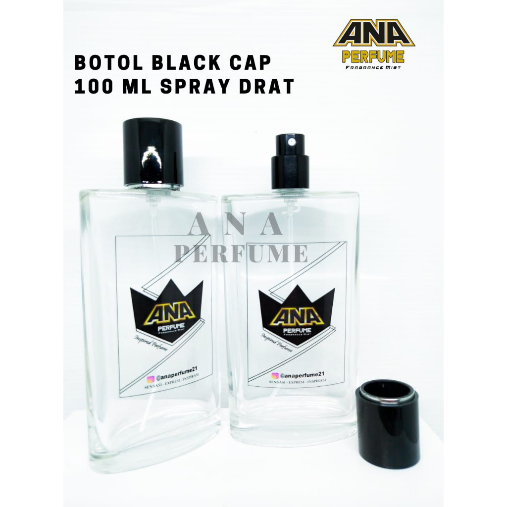 Jual ANA PERFUME BOTOL PARFUM BLACK CAP 100ML DRAT HITAM - BOTOL PARFUM ...